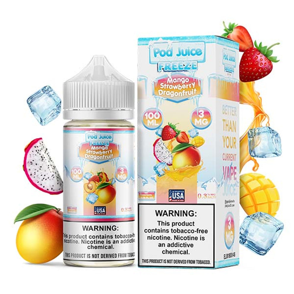 Pod Juice Mango Strawberry Dragonfruit Freeze 100ML – San José Vape Shop